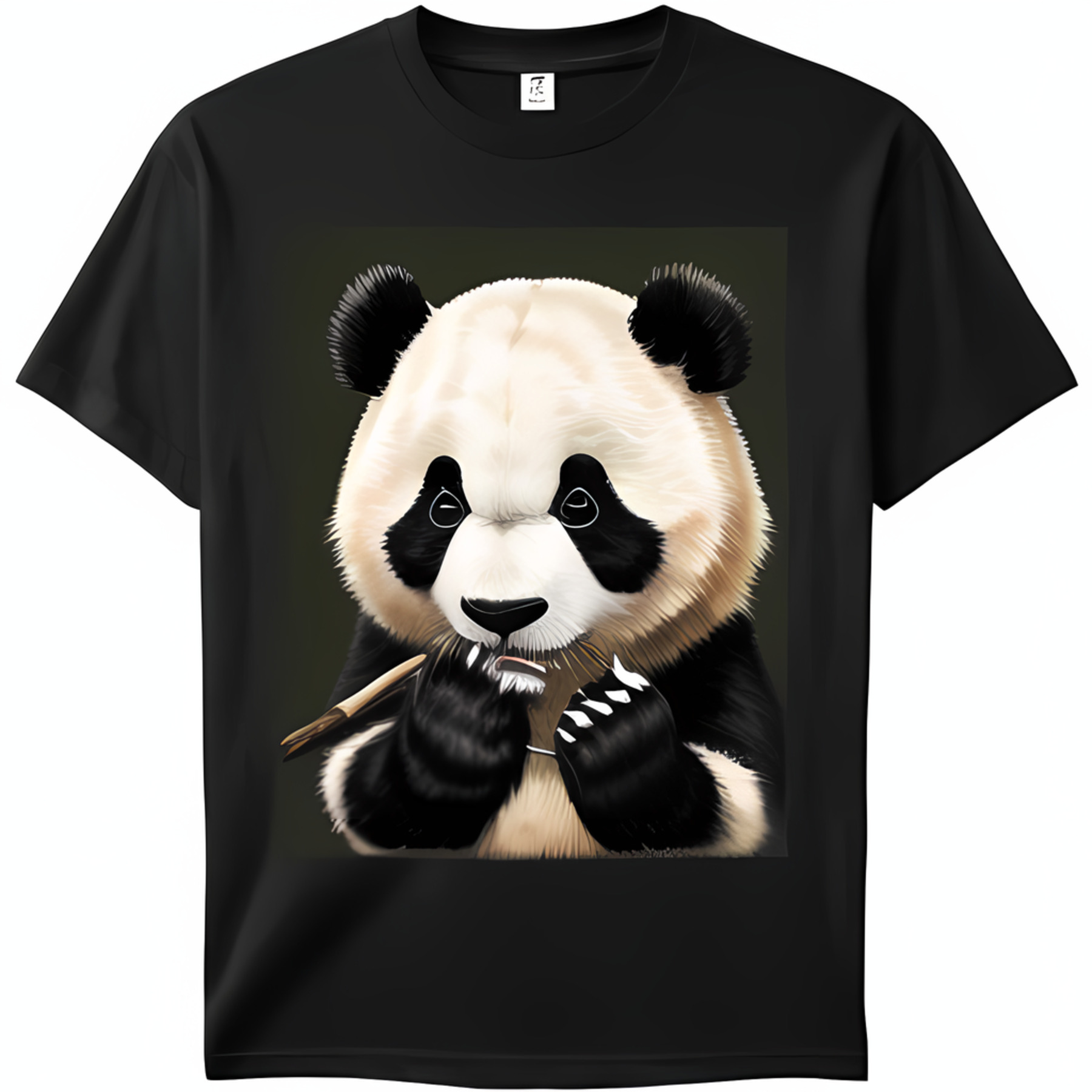 Captivating Panda Design Black T-Shirt Stand Out with Striking Black ...