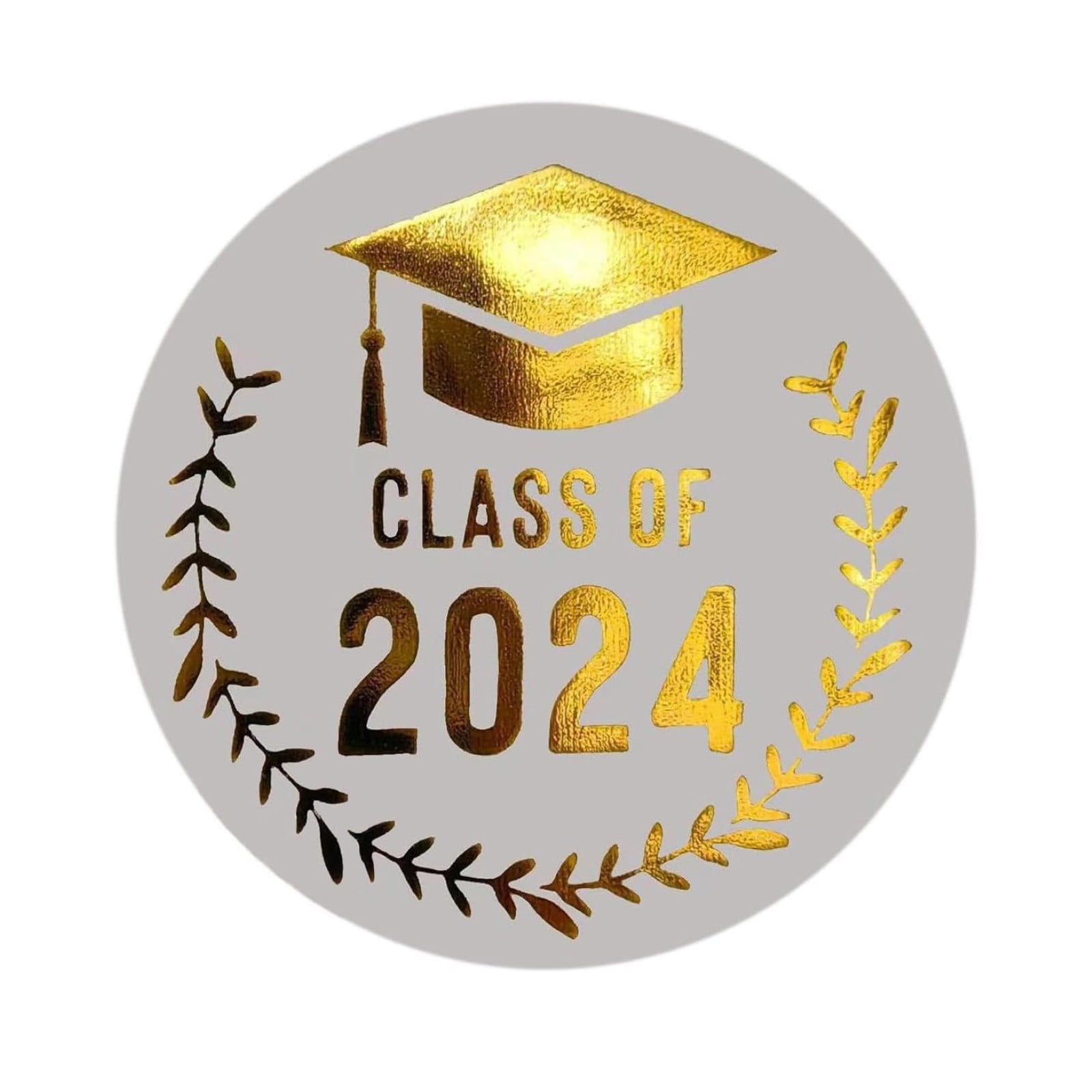 Captivating Transparent Gold Stamped Graduation Sticker Set Unique ...