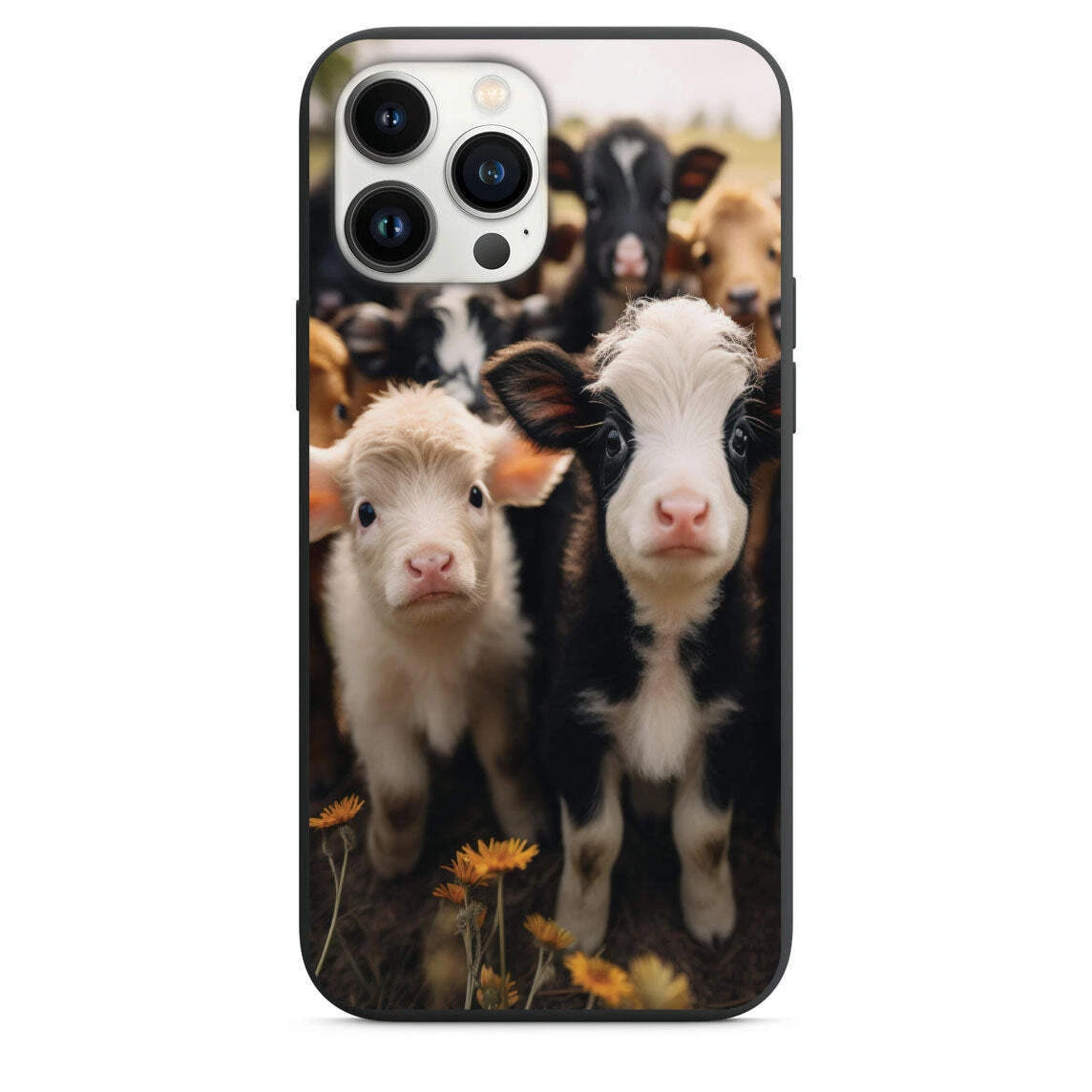 Captivating and Cute Baby Cows Farm Themed Phone Case for 17 16 15 14 ...