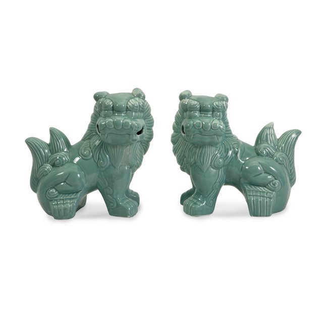 Captivatingly Cute Set of 2 Choo Foo Dogs - Walmart.com