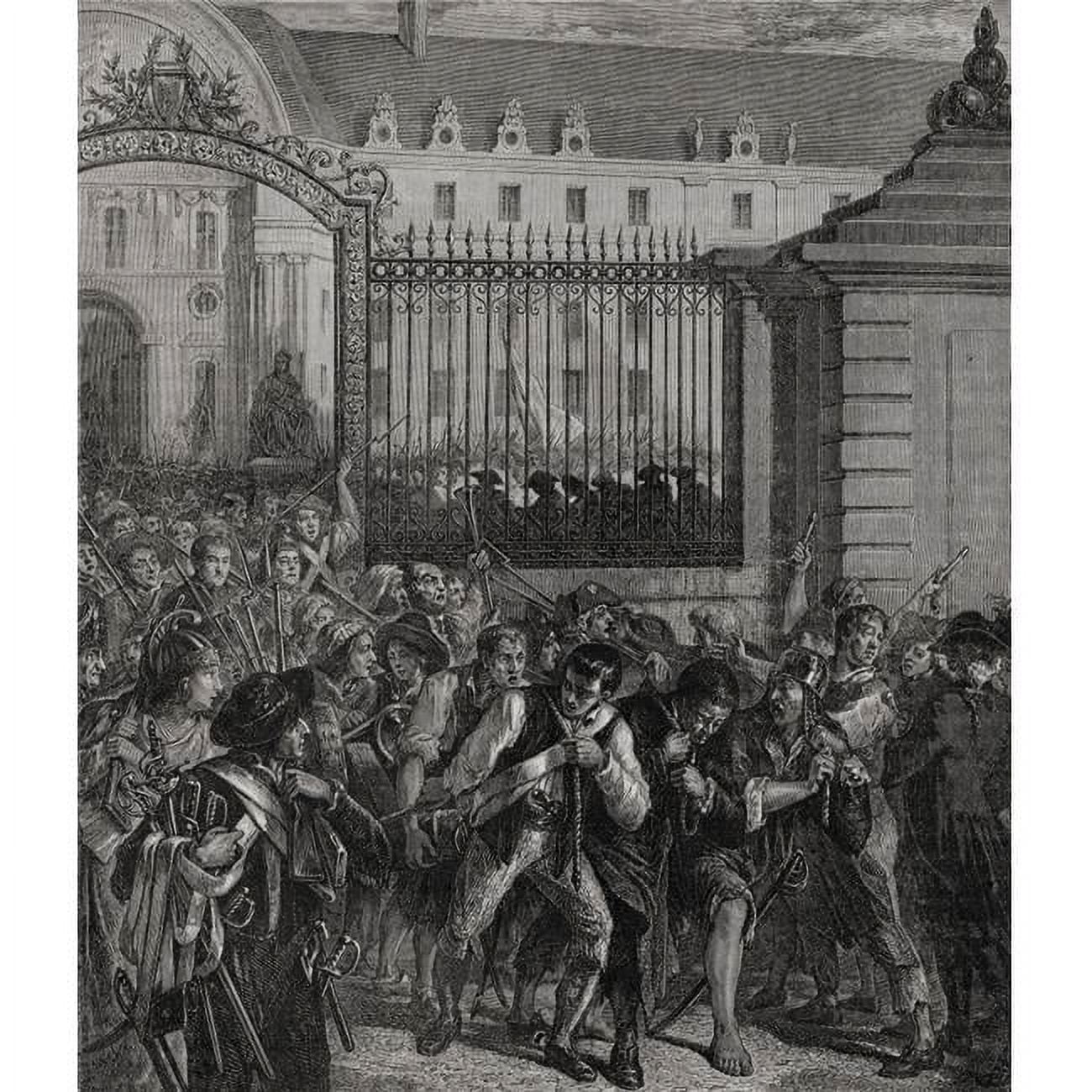 Capture of Weapons From Invalides 14th July 1789 Engraved by Pannemaker ...