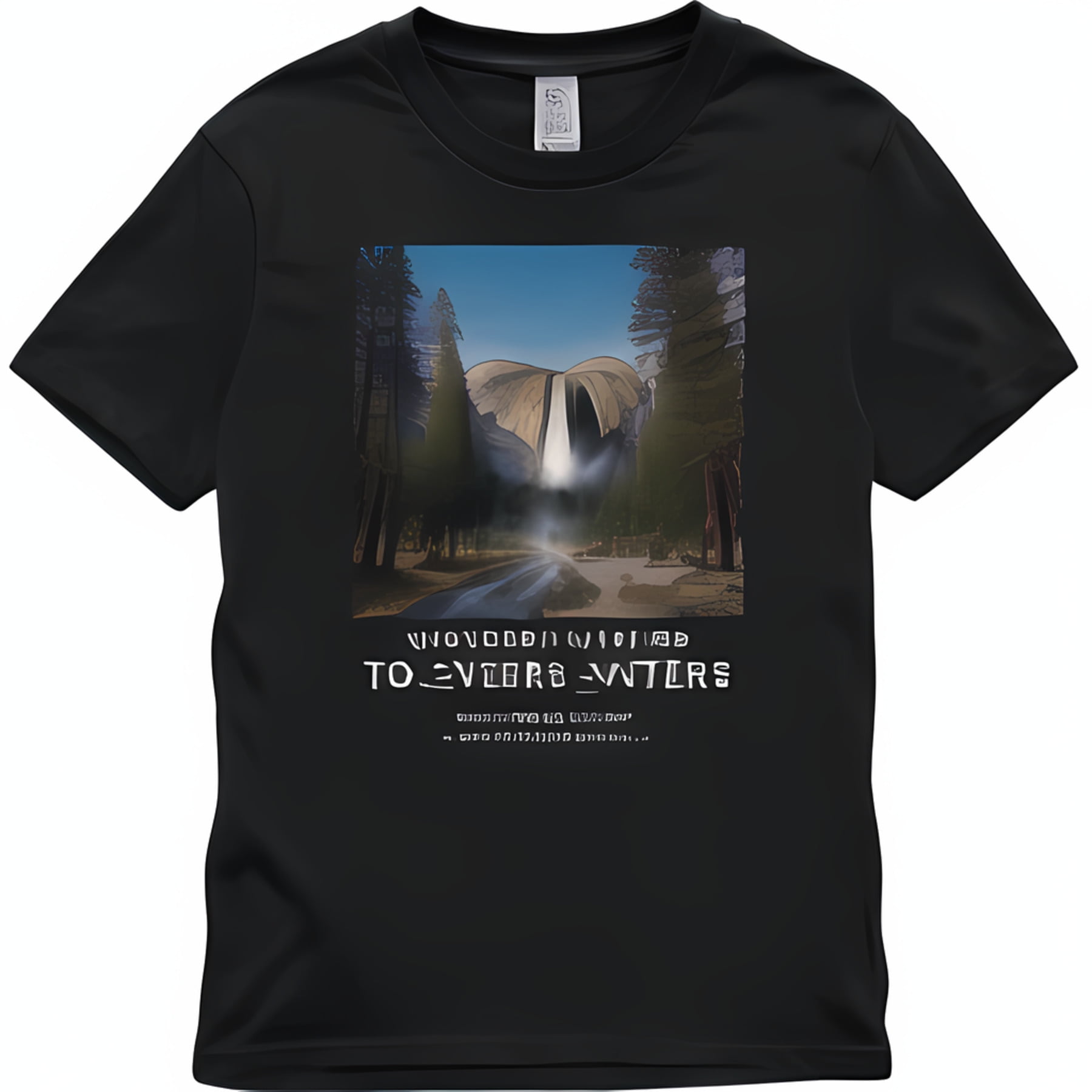 Capture the Majesty of Yosemite Waterfalls on this Stunning Black T ...