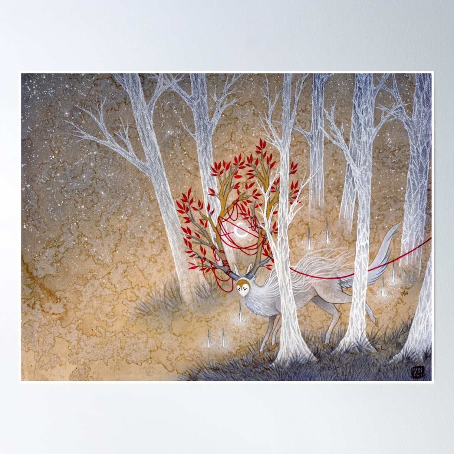 Capturing Fate And The Crescent Moon Poster Wall Art, Modern Wall Decor ...