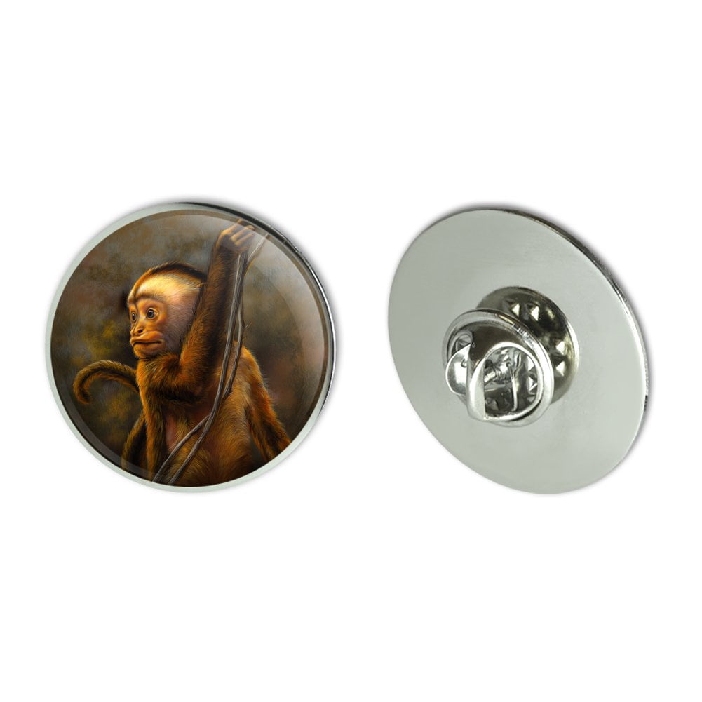 Capuchin Monkey Organ Grinder Metal 1.1" Tie Tack Hat Lapel Pin Pinback ...
