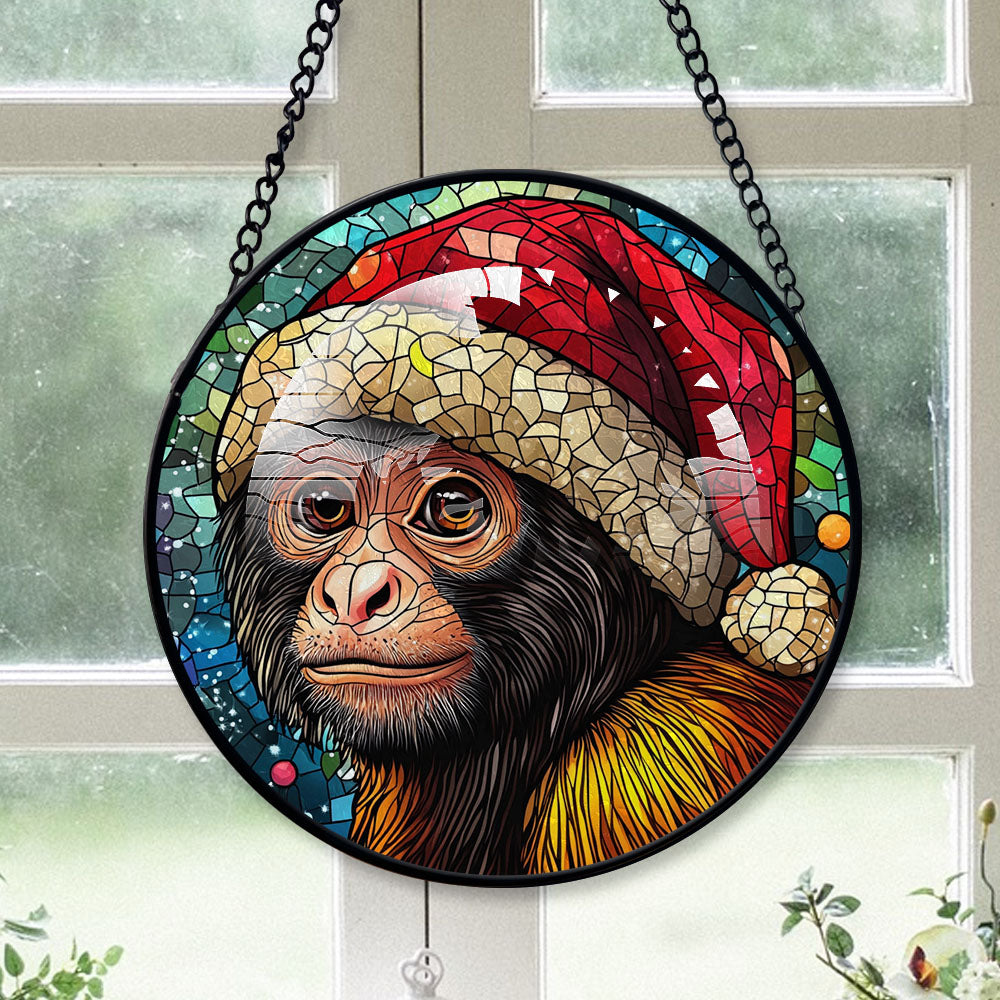 Capuchin Monkey Ornament Christmas 2025, Capuchin Monkey Stained Glass ...