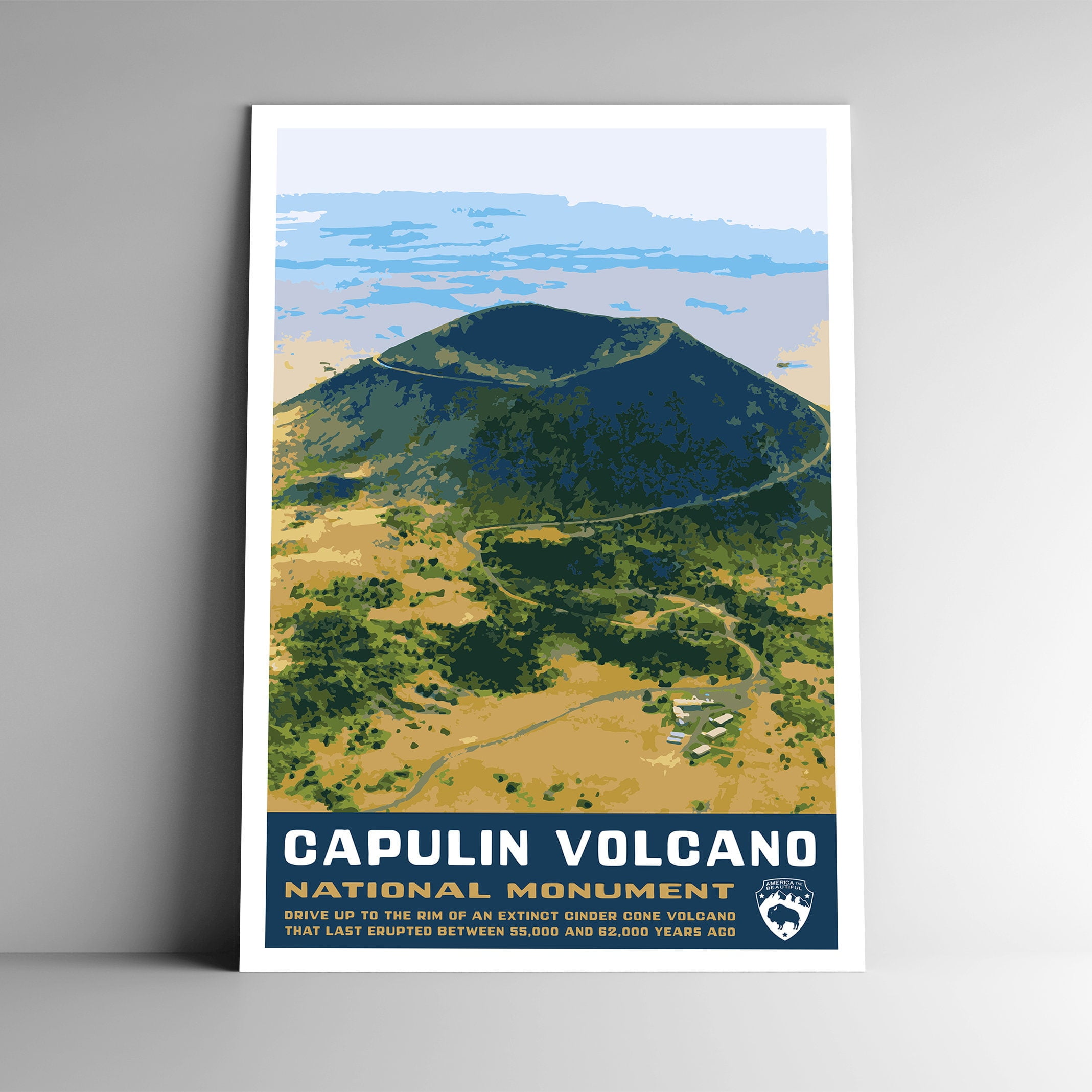 Capulin Volcano National Mounument Vintage Travel Poster / Postcard WPA ...