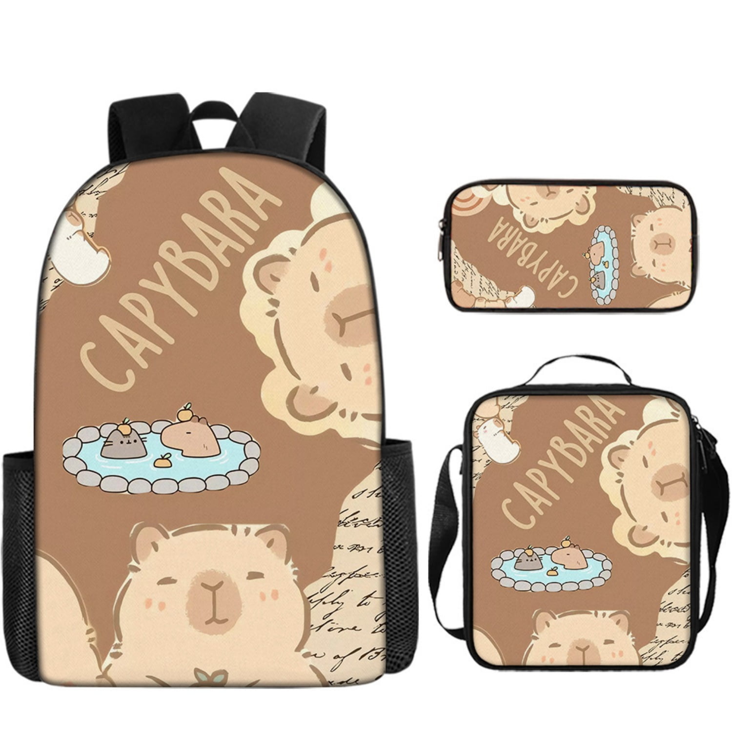 Capy Bara Cartoon Aesthetic New Semester Gifts Schoolbag,Personalized 3 ...