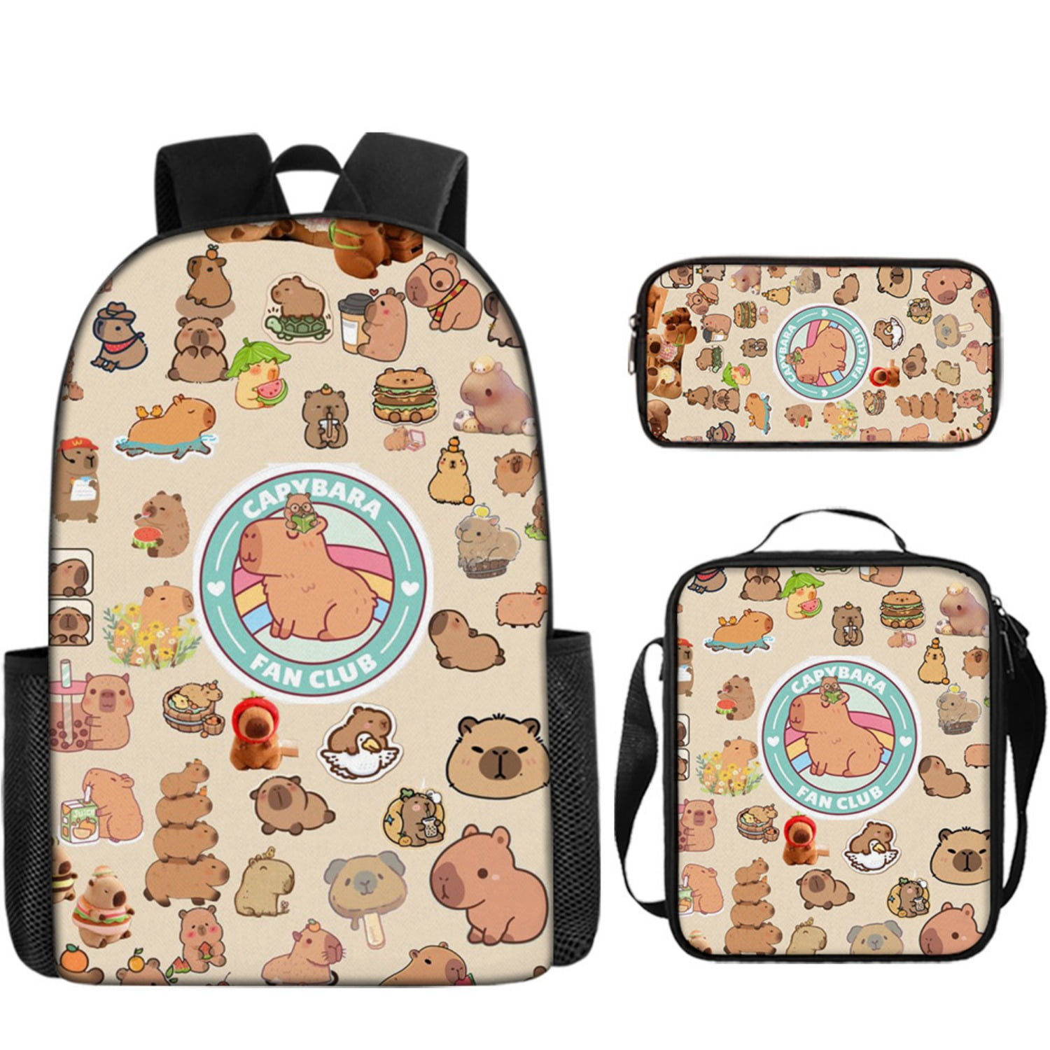 Capy Bara Cartoon Aesthetic New Semester Gifts Schoolbag,Personalized 3 ...