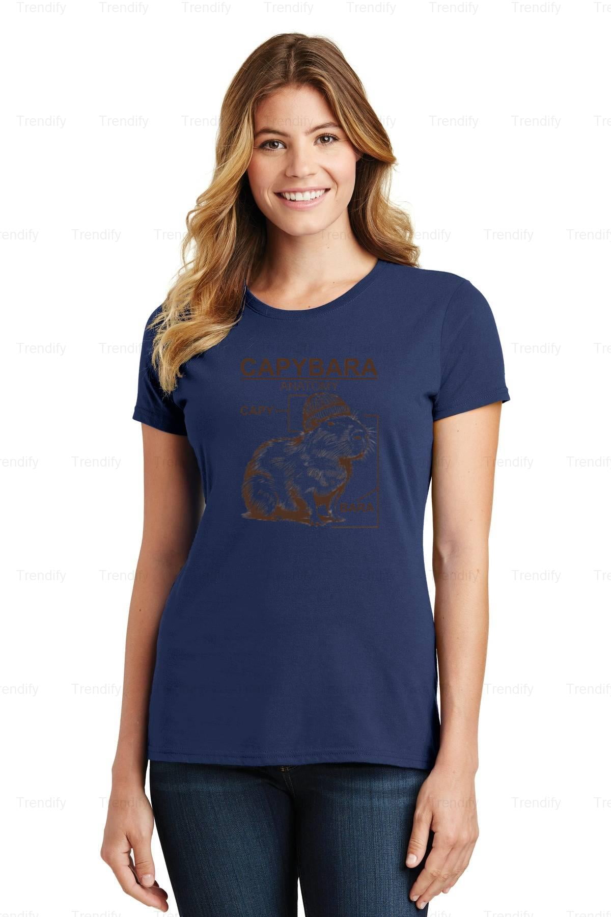 Capy Bara Cute Chill Rodent Animal Lover Cartoon Meme Vibes T Shirt up ...