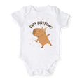 Capy Birthday Baby Bodysuit, Newborn Outfit, Baby Clothes, Gift for ...