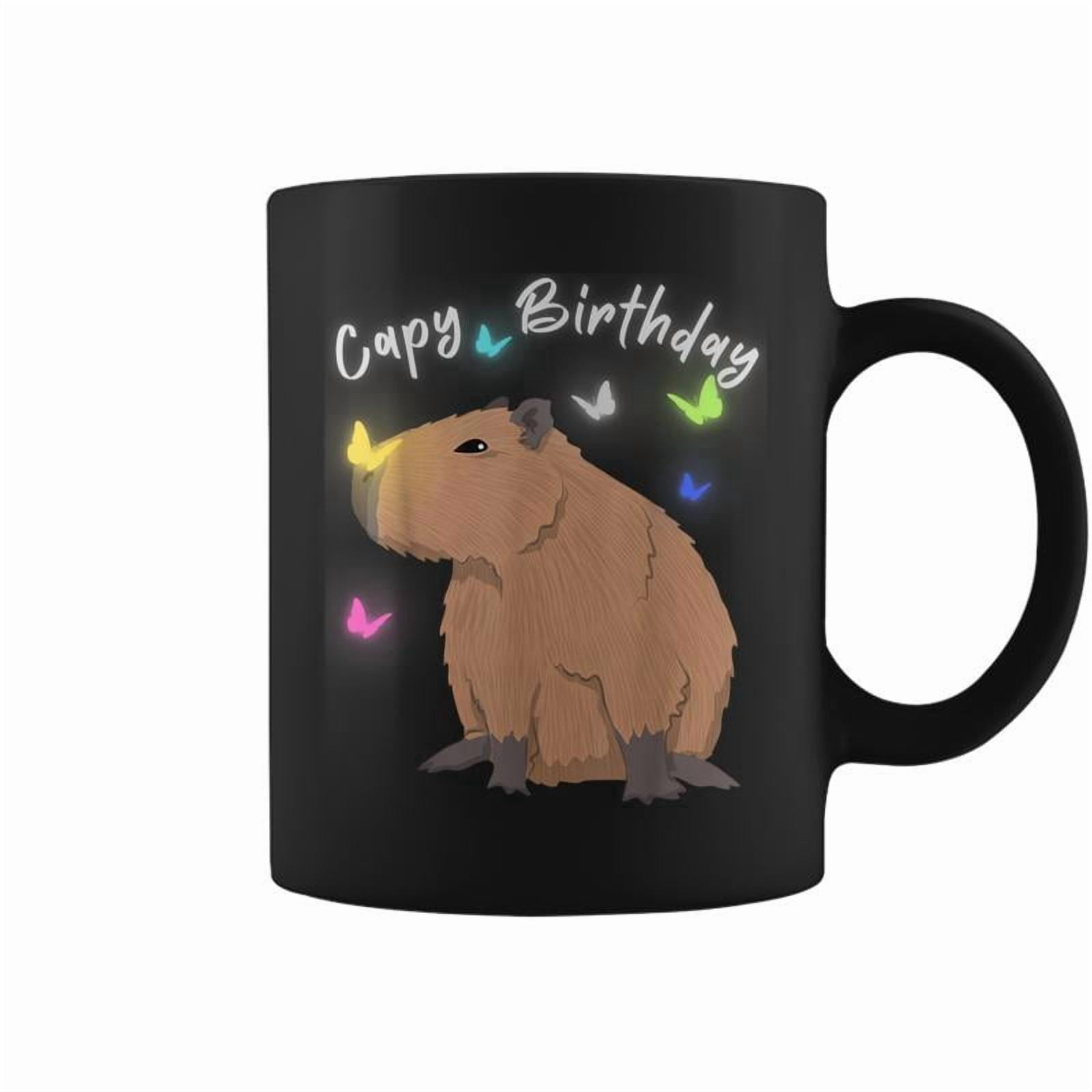 Capy Birthday Capybara Butterflies Lover Boys Girls Party Coffee Mugs ...