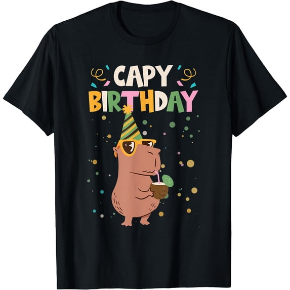 Capy Birthday Capybara Unisex S-5XL T-Shirt - Walmart.com