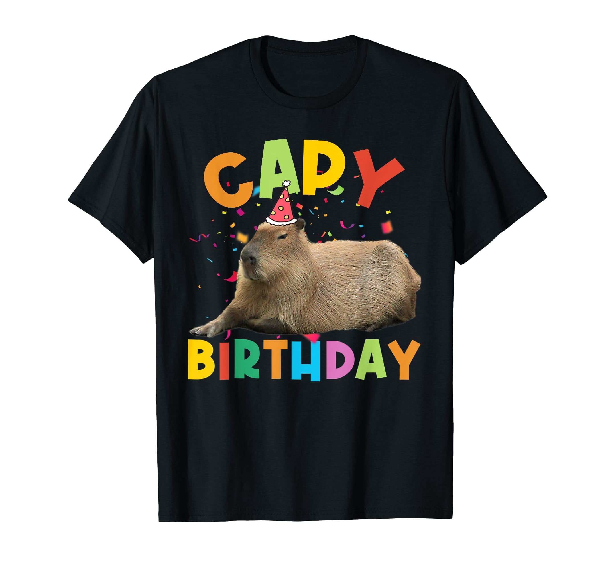 Capy Birthday Funny Capybara Animals Boys Girls Birthday T-Shirt ...