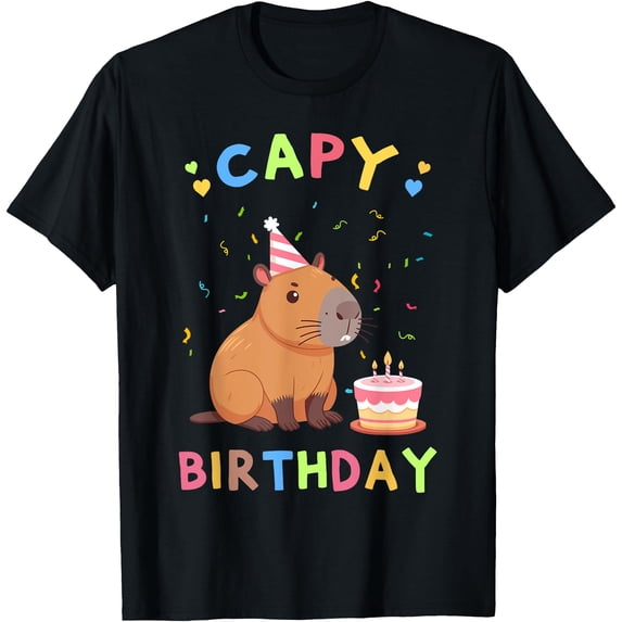 Capy Birthday Funny Capybara Animals Men Women Birthday Unisex S-5XL T ...