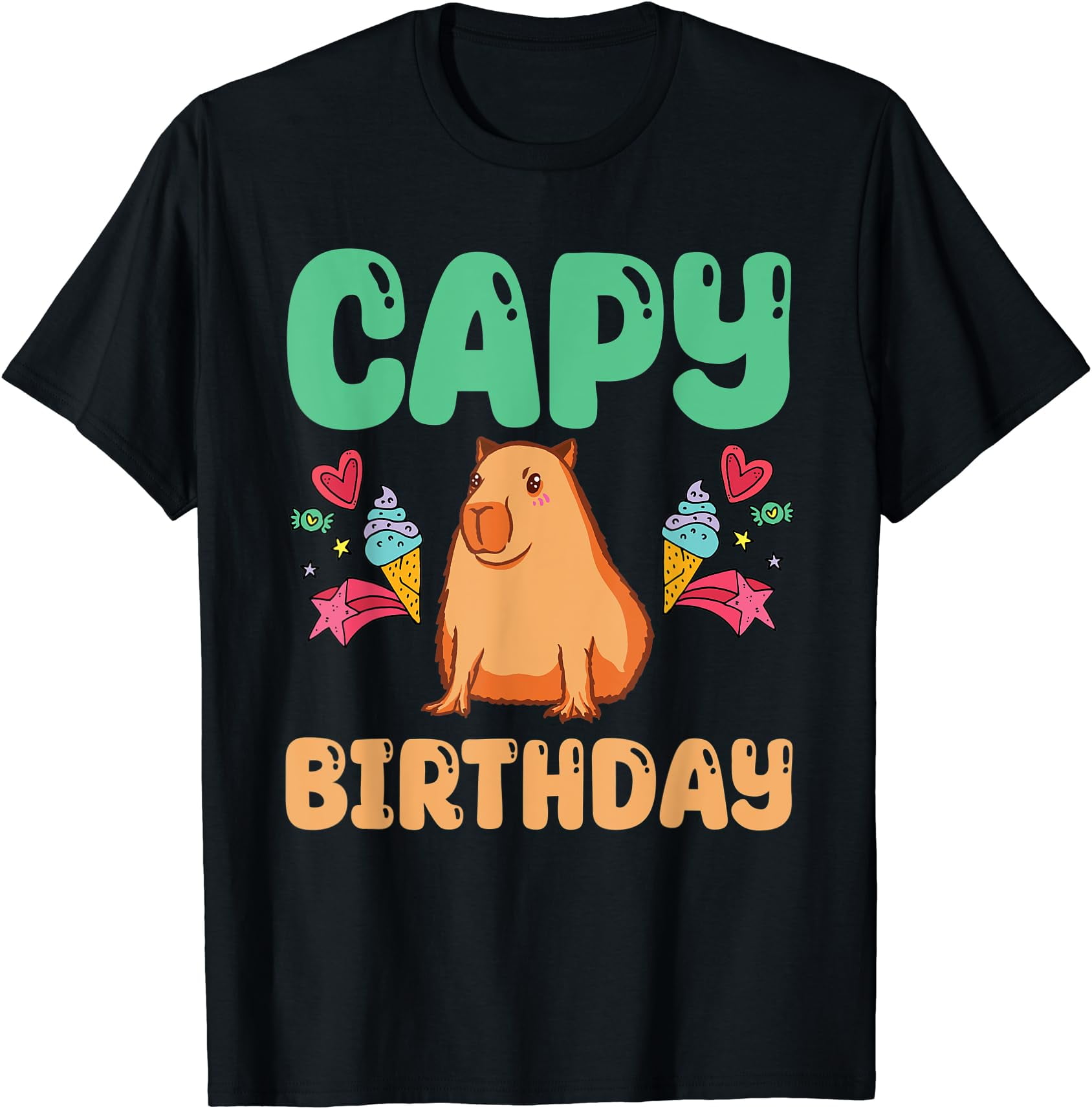 Capy Birthday Funny Capybara Outfit Animal Lover Unisex S-5XL T-Shirt ...