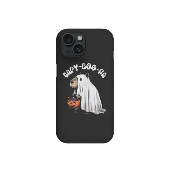 Capy-Boo-Ra Capybara Ghost Halloween Phone Case for iPhone 16 15 14 13 ...