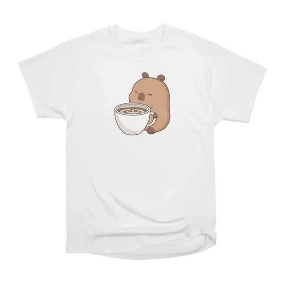 Capy Coffee Side T-Shirt Tee Gift For Him Merch For Her Apparel For ...