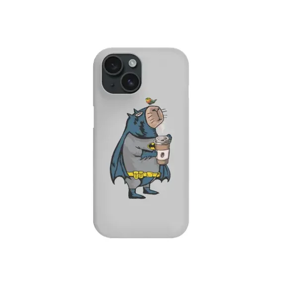 CapyBatman Funny Capybara Batman Parody Phone Case for iPhone 16 15 14 ...