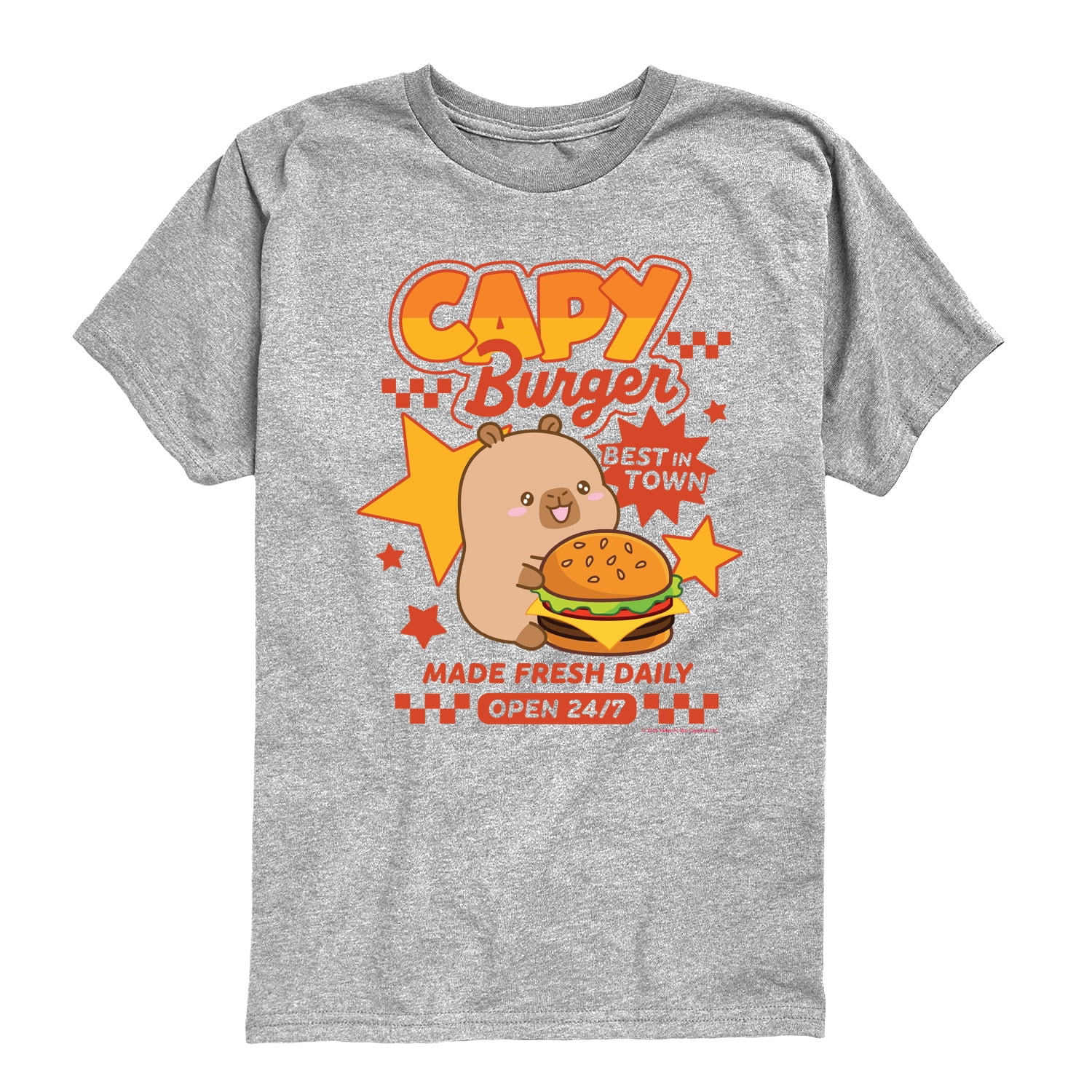 CapyFun - Capybara Burger - Youth Boys Short Sleeve Graphic T-Shirt ...