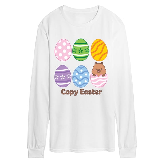 CapyFun - Capybara Easter Eggs - Men's Long Sleeve Graphic T-Shirt ...