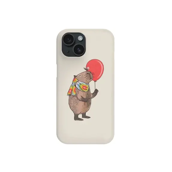 Capyballoon Funny Capybara Balloon Phone Case for iPhone 16 15 14 13 12 ...