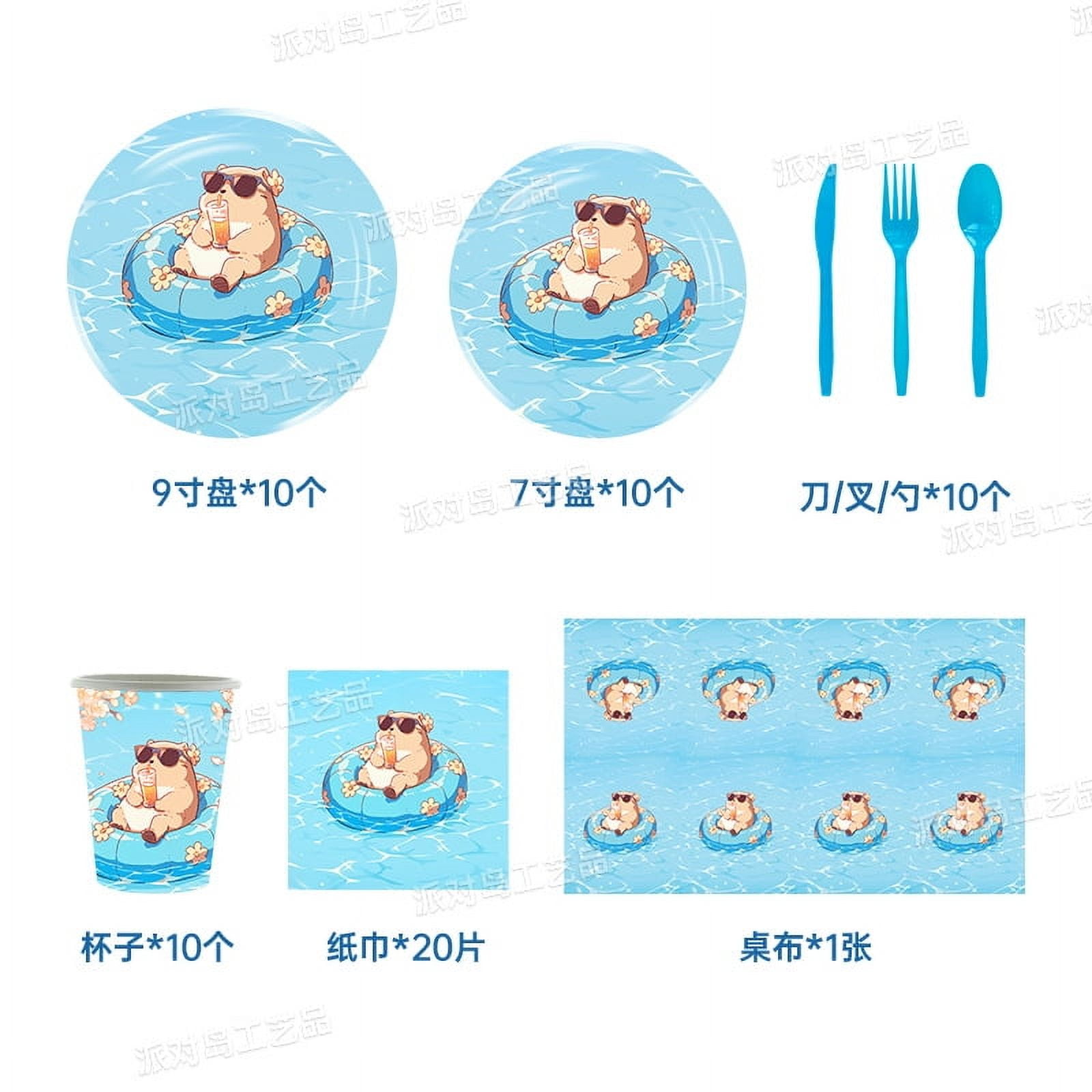 Capybara 81 PCS Paper Plates, Disposable Party Plates for Birthday ...