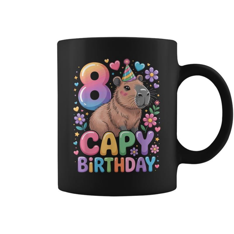 Capybara 8Th Birthday Costume Outfit Happy Birthday Coffee Mugs ...