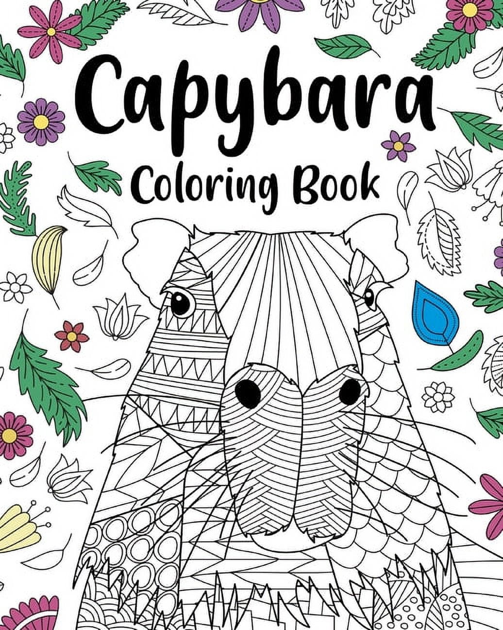 Capybara Adult Coloring Book: Capybara Owner Gift, Floral Mandala ...