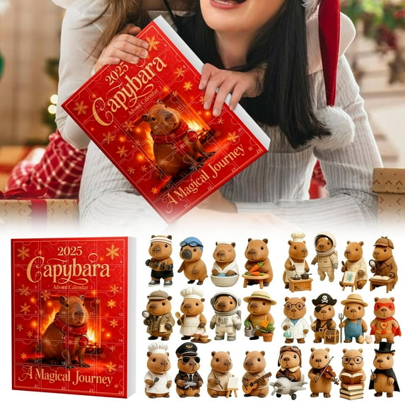 Capybara Advent Calendar 2025 24 Day Countdown Calendar Featuring 24 Distinct Capybara and ...