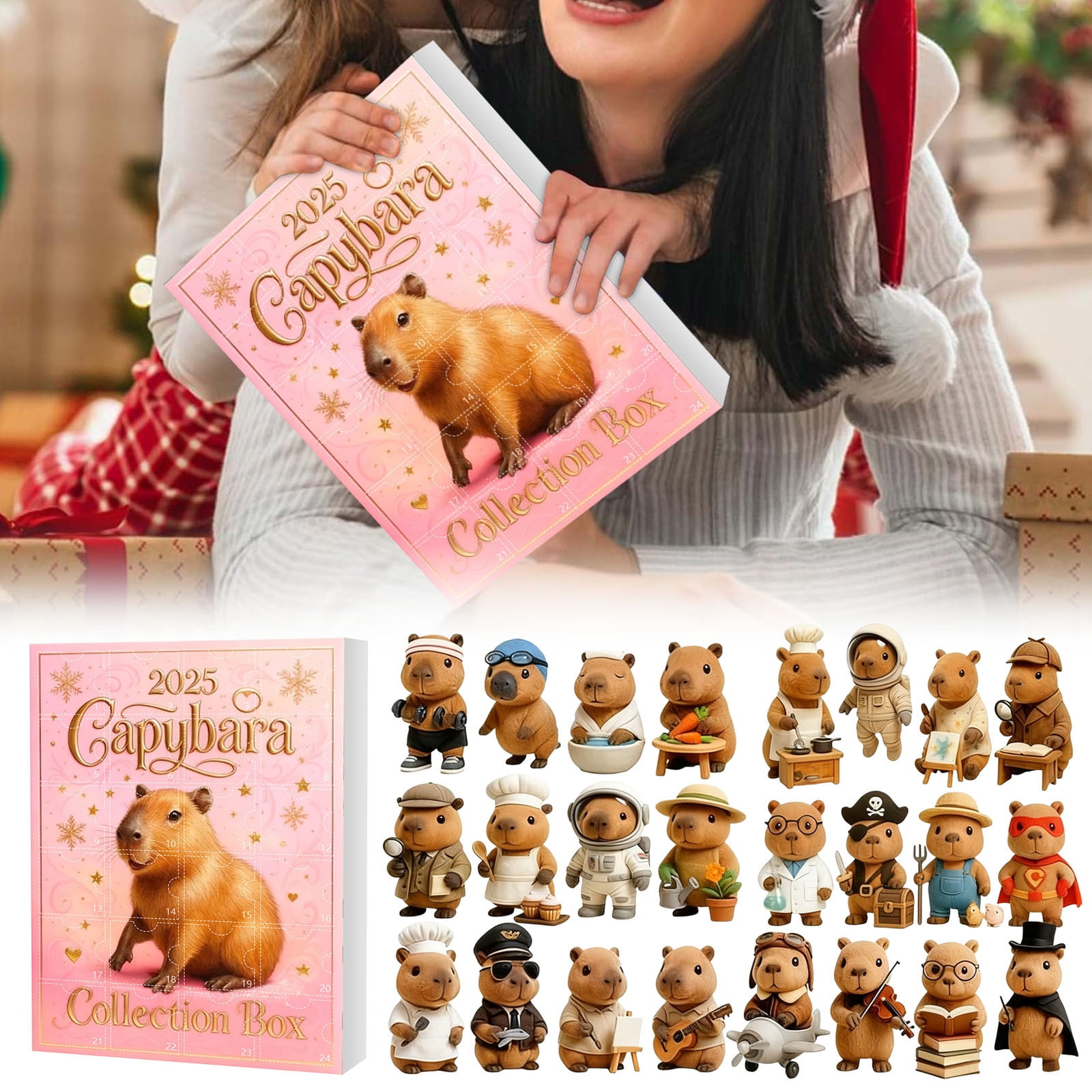Capybara Advent Calendar 2025 Countdown Set 24 Day Calendar with 24 Distinctive Costumed ...