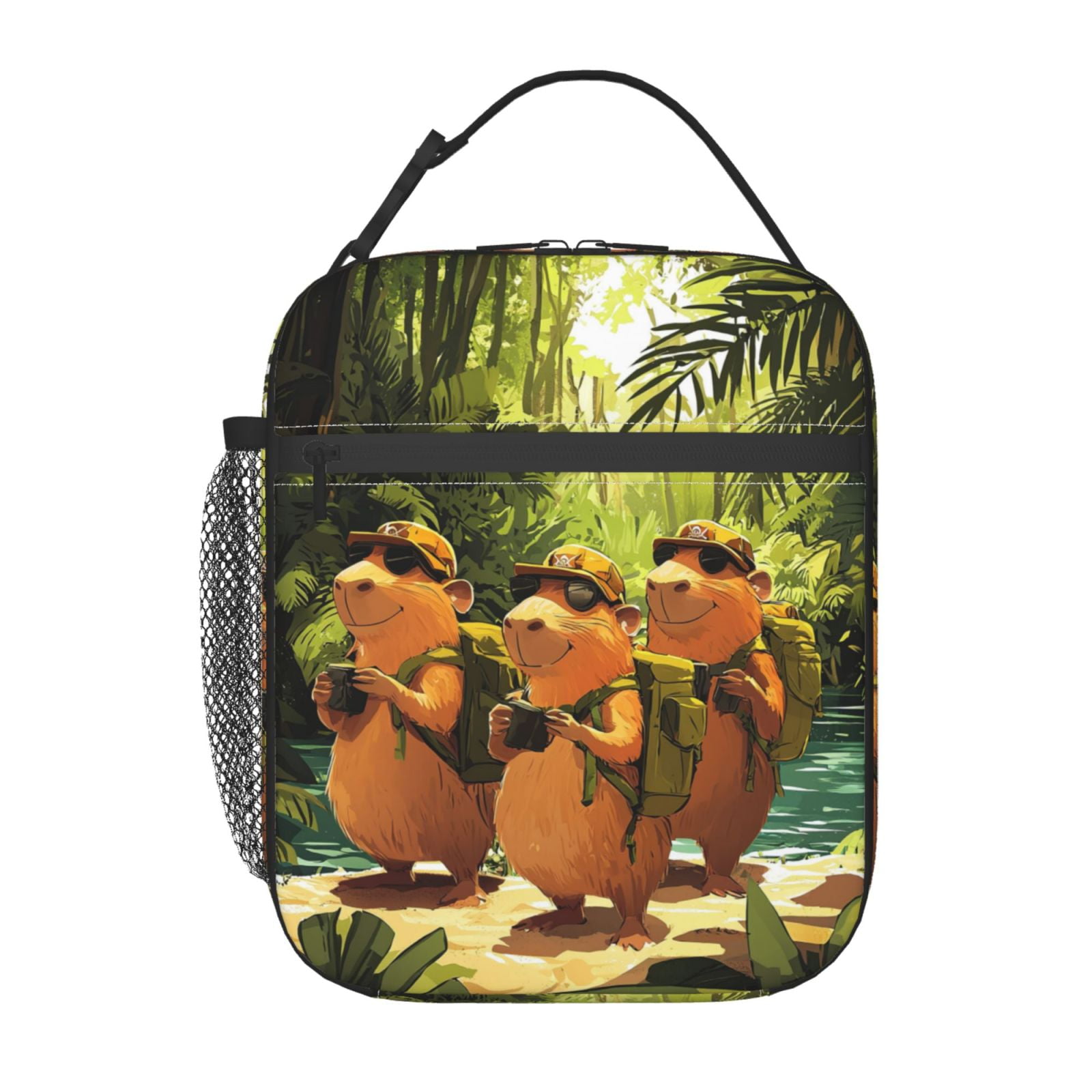 Capybara Adventure Lunch Box Reusable Portable Lunch Bag Tote Bag for ...