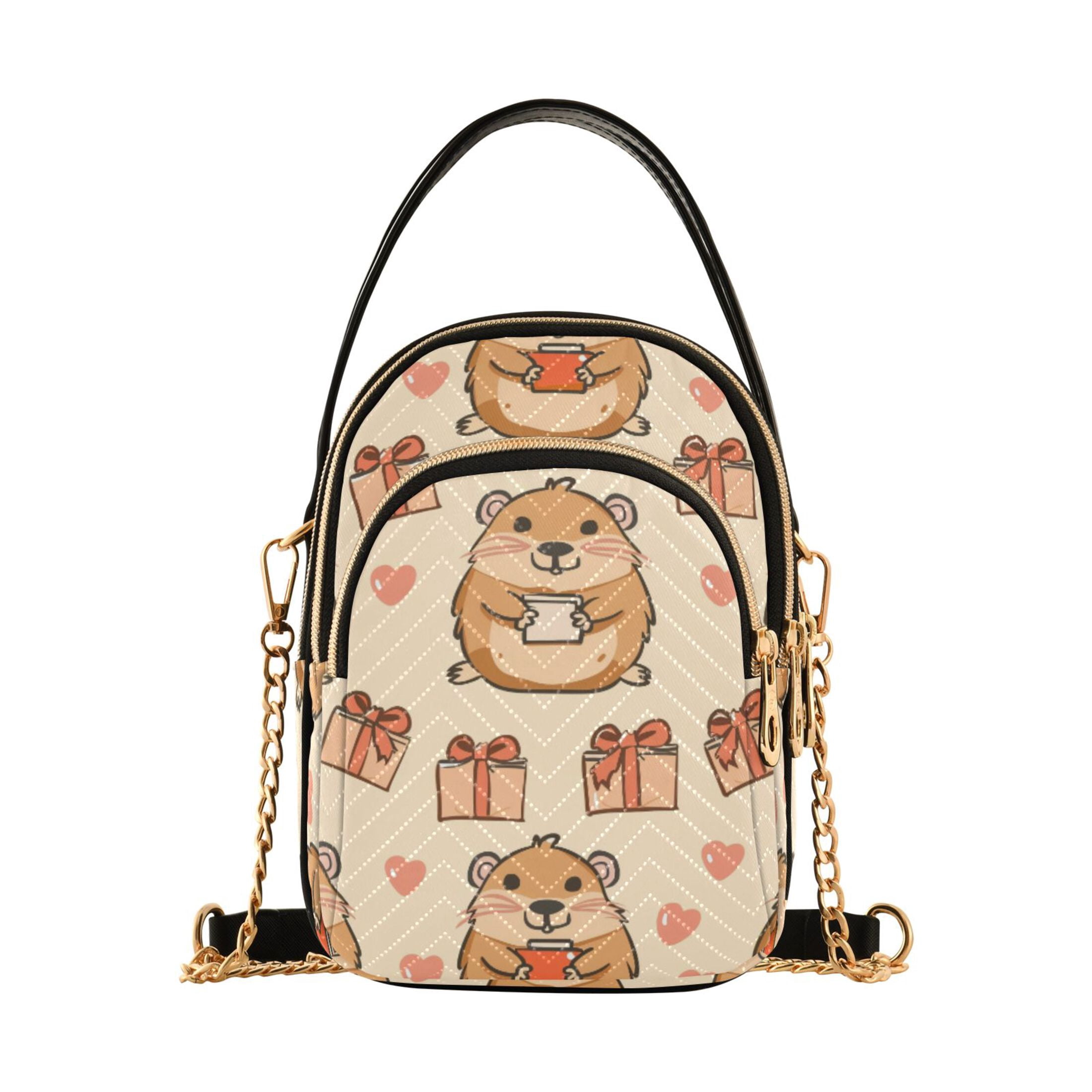 Capybara Animal Pattern Women's Crossbody Handbags Leather Crossbody ...