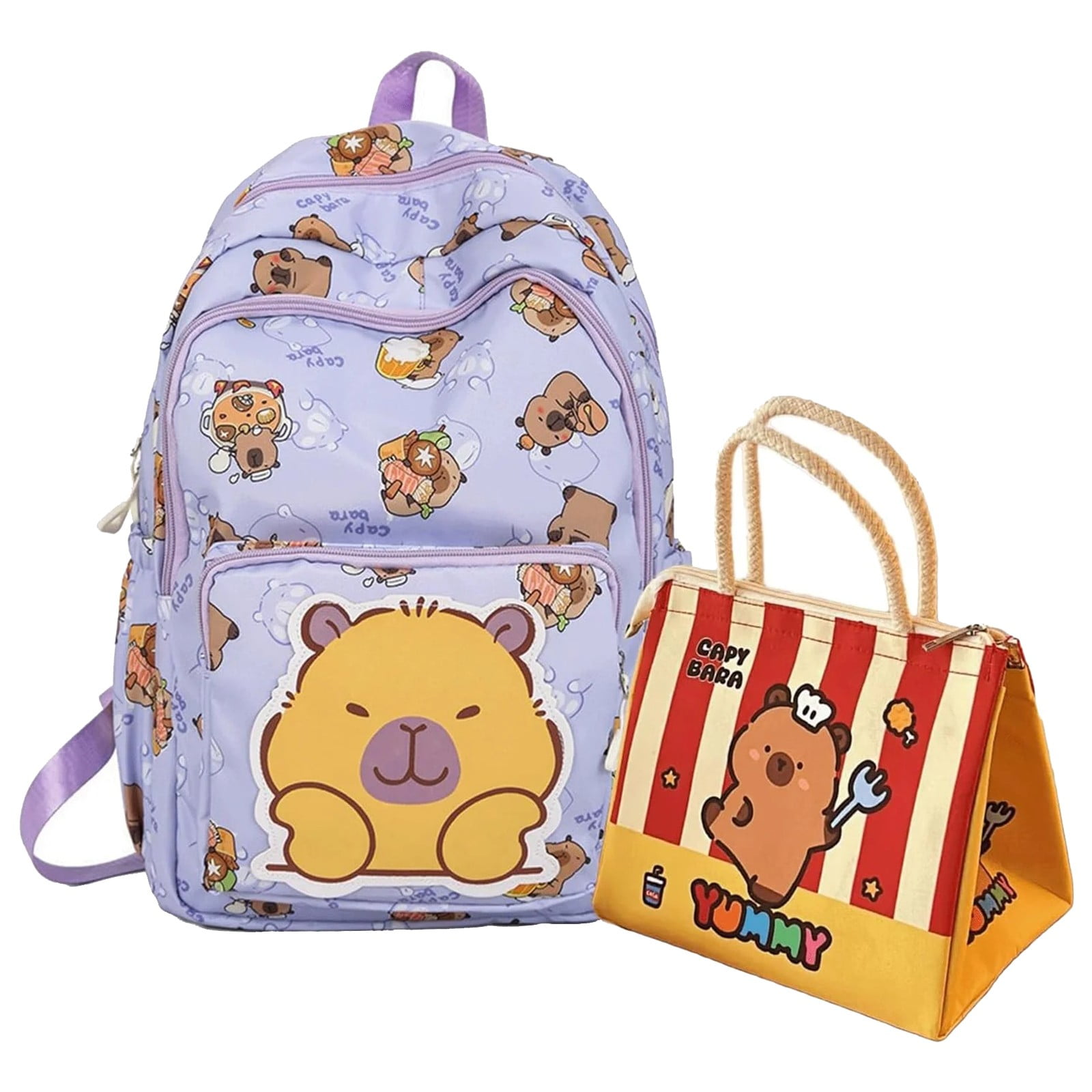 Capybara Backpack, Capybara Book Bags, Capybara School Bag, Cartoon ...