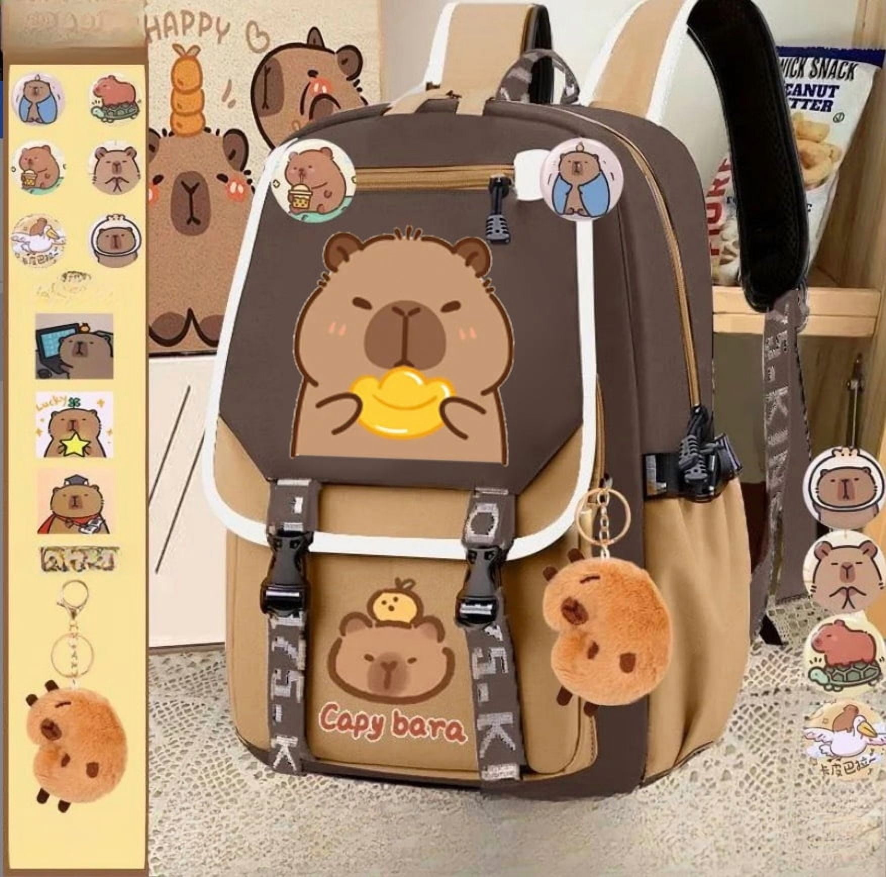 Capybara Backpack Capybara Things Large Capacity Backpack is suitable ...