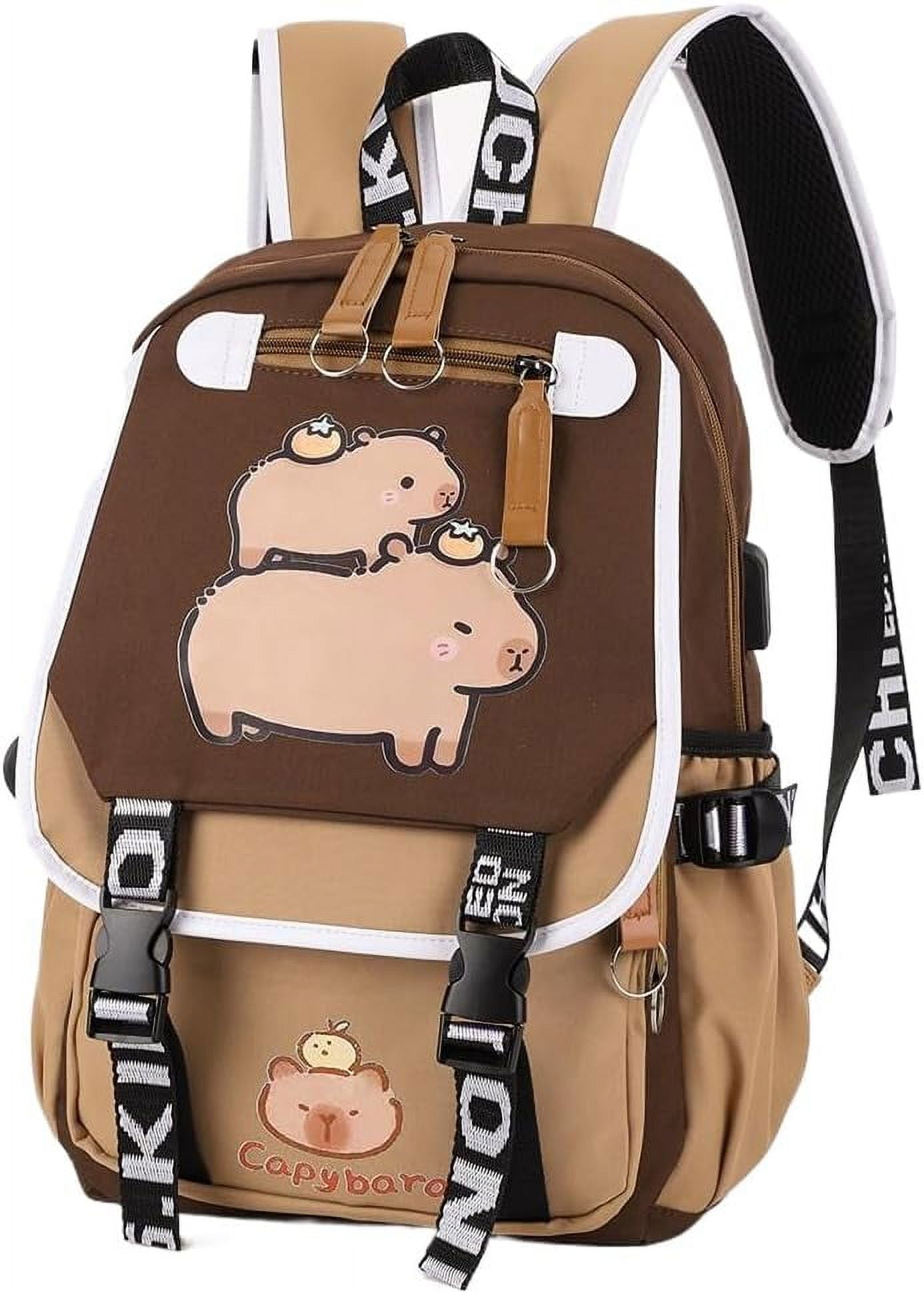 Capybara Backpack, Cute Capibara Backpacks Kawaii Kapibara Stuff Large ...