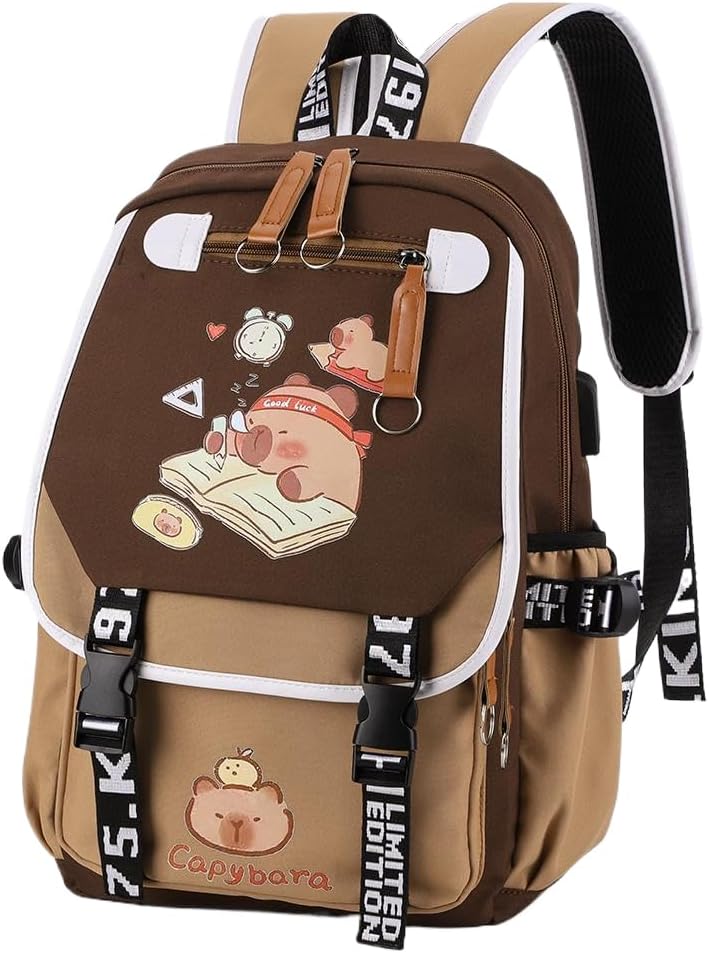 Capybara Backpack, Cute Capibara Backpacks Kawaii Kapibara Stuff Large ...