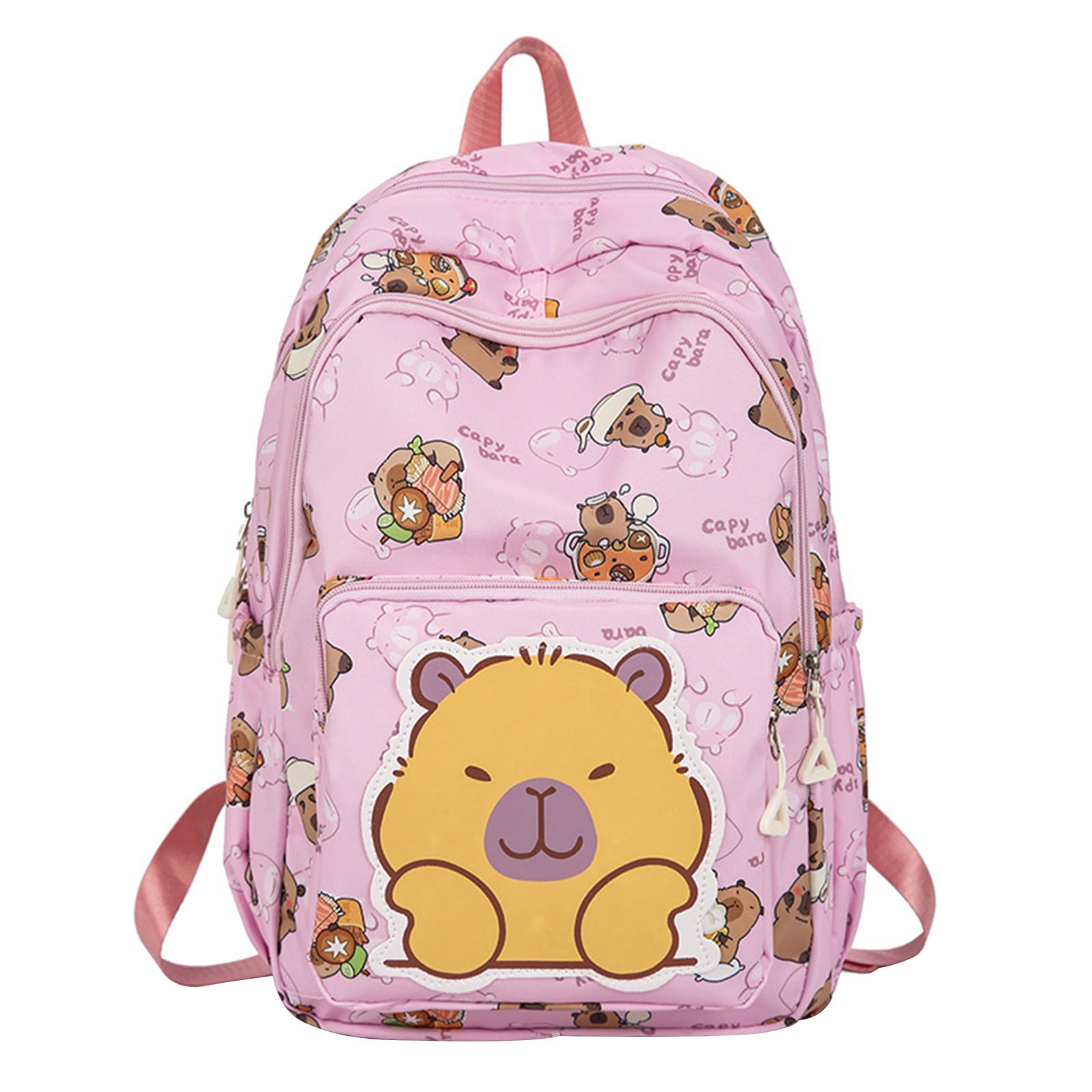 Capybara Backpack - Kawaii Capibara Print Schoolbag, Cartoon Capybara ...