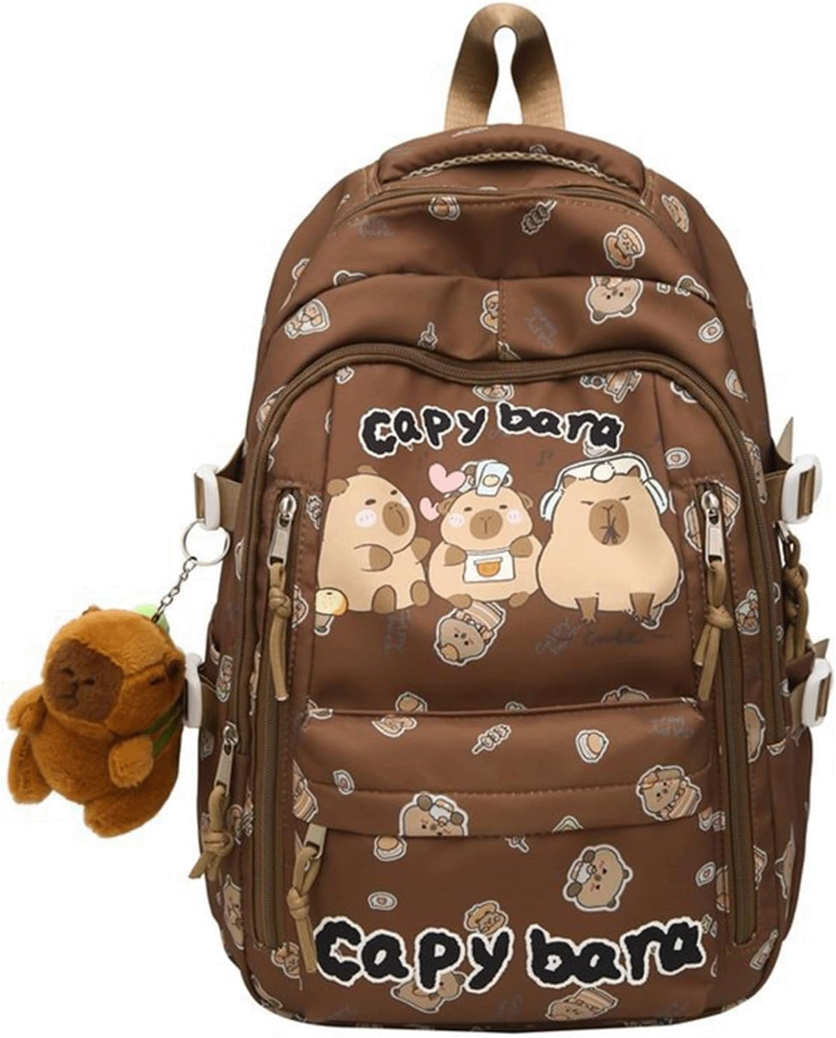 Capybara Backpack Nylon Funny Large Capibara Bag Kawaii Capivara Cute Kapibara Bag Capy Bara ...