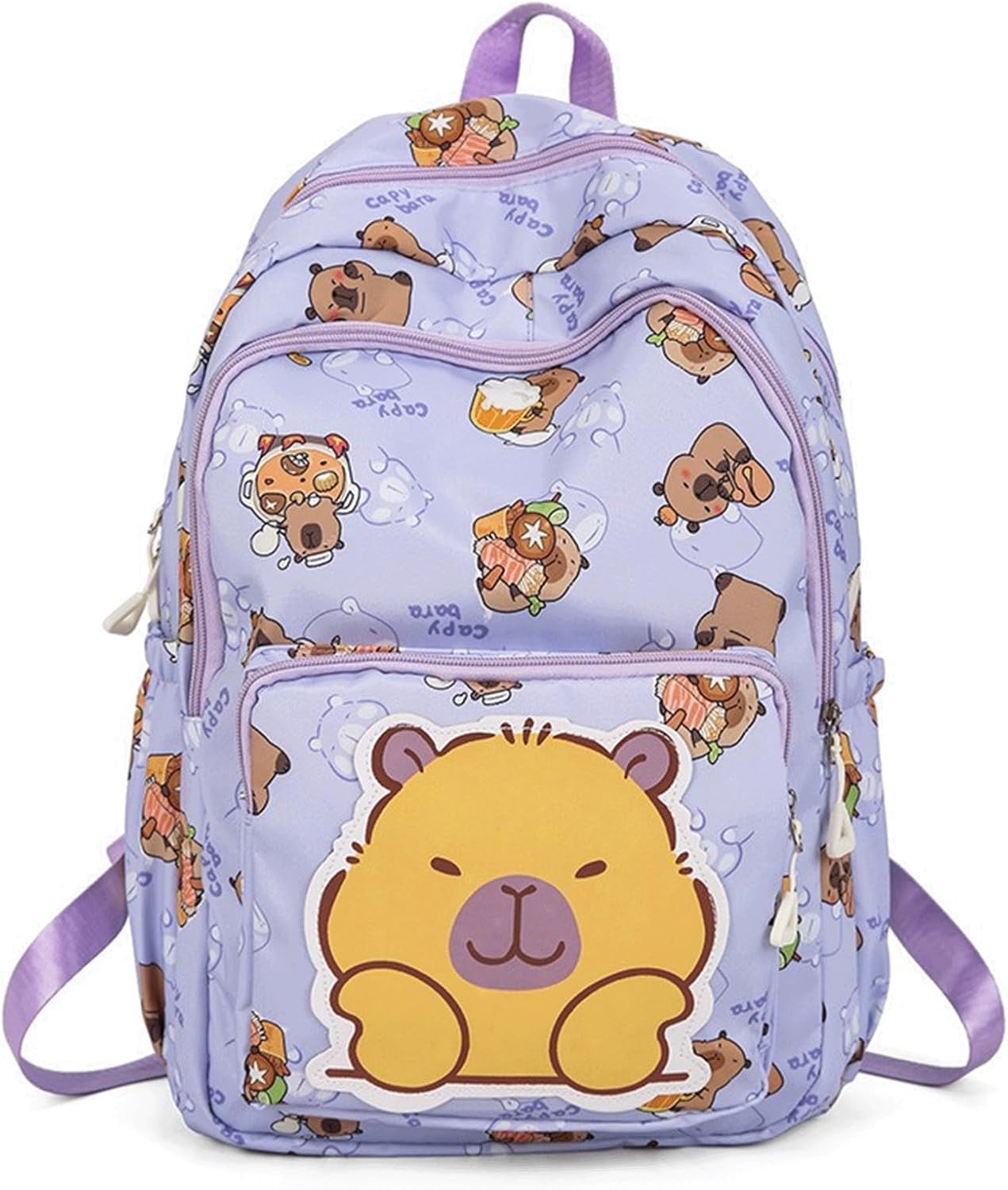 Capybara Backpack Nylon Smile Capibara Bag Kawaii Capivara Cute ...