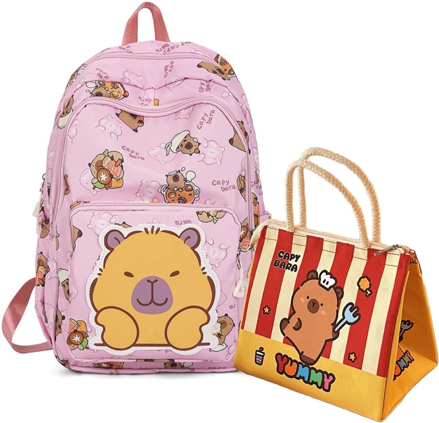 Capybara Backpack Nylon Smile Capibara Bag Kawaii Capivara Cute ...