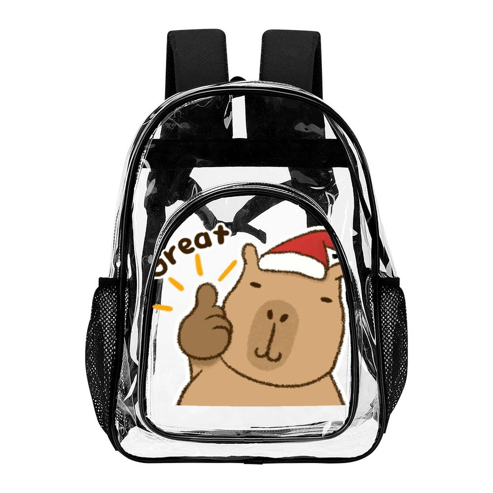 Capybara Backpack Transparent Bags Clear backpack Capybara Merch ...