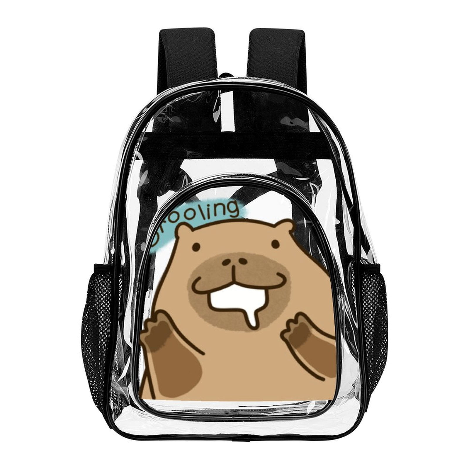 Capybara Backpack Transparent Bags Clear backpack Capybara Merch ...