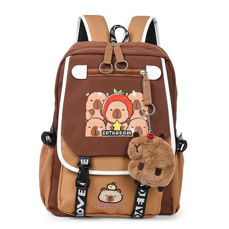 Capybara Backpacks Schoolbag for Teenage Waterproof Girls Boys Backpack ...
