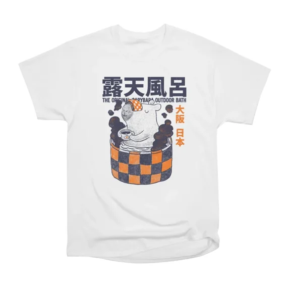 Capybara Bath T-Shirt Tee Gift For Him Merch For Her Apparel For Friend ...