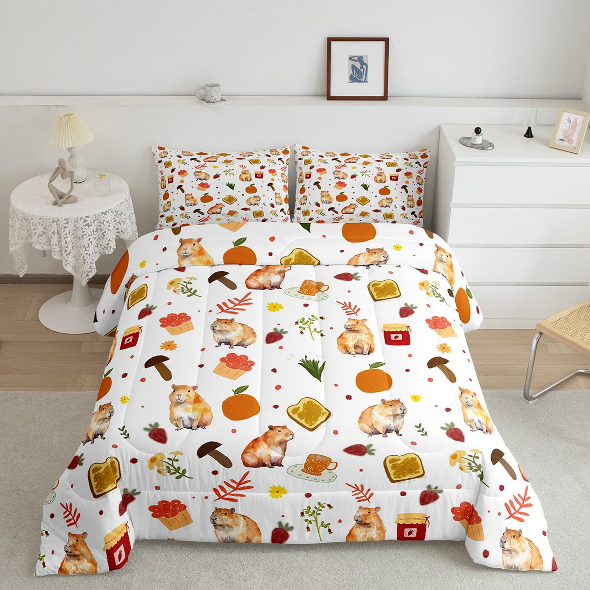 Capybara Bedding King for Capybara Lovers,Capybara Bedroom Comforter ...