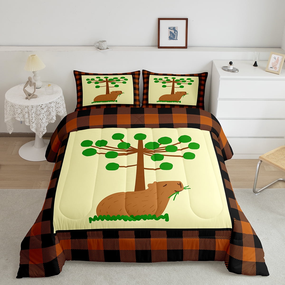 Capybara Bedding Capybara Relaxing In The Grass Bedding Comforter Sets ...