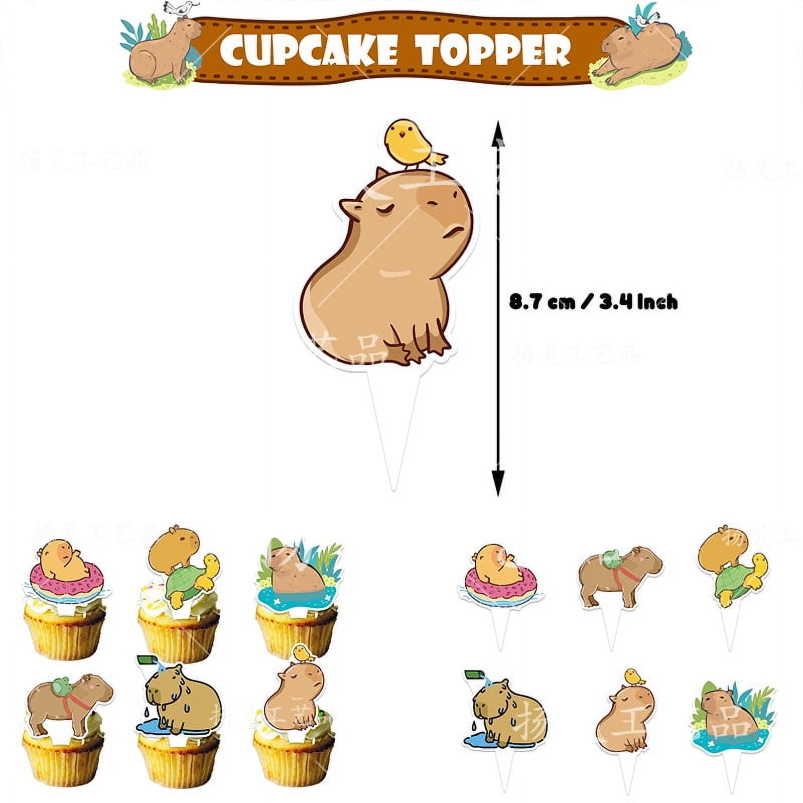 Capybara Birthday Party Decor Banner Balloon Cake Topper Set - Walmart.com