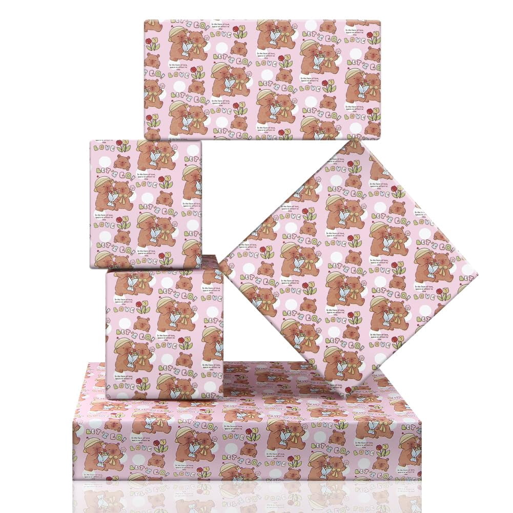Capybara Birthday Wrapping Paper RRF12 For Kids Girls Boys, Lovely ...