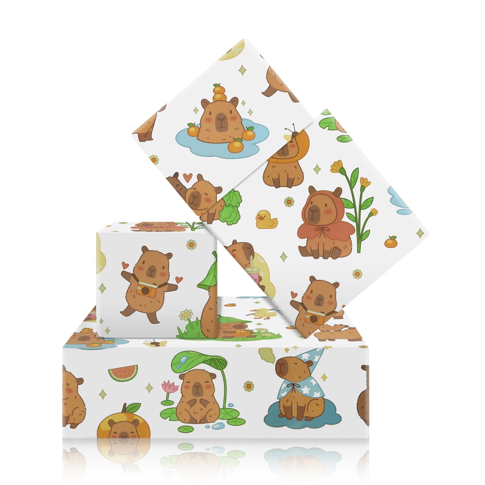 Capybara Birthday Wrapping Paper TSF6 For Kids Girls Boys, Lovely ...