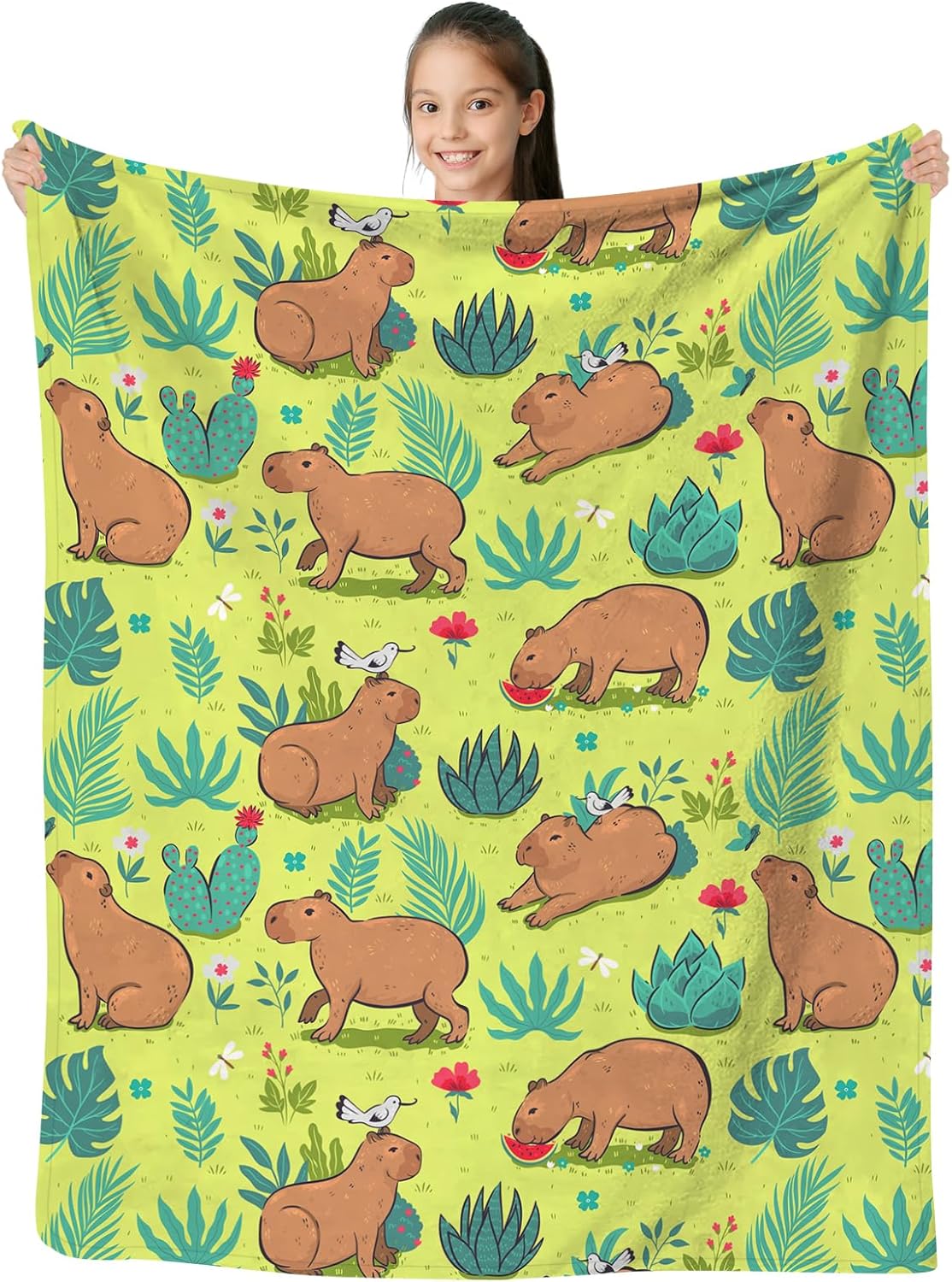 Capybara Blanket Funny Capybara Gifts for Boys Girls Kids, Cute ...
